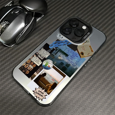 复古美式便签适用苹果15promax手机壳新款情侣17潮牌14创意12磨砂13镭射防摔plus小众不撞壳xr女iPhonexs硬壳