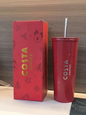 COSTA咖世家许愿麋鹿吸管杯710ml红色款带原包装绝版清仓圣诞礼物