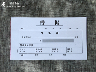 统一标准48k领款单财务用品借据