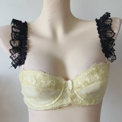 夏季弹力可调节黑色暗黑百搭原创蕾丝性感美背辣妹外穿内衣肩带