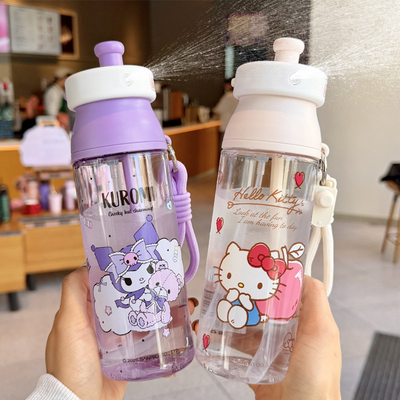 三丽鸥儿童喷雾吸管杯