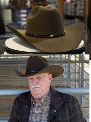 Resistol美国产6X海狸毛毡帽卷边大檐帽复古西部牛仔帽草原马术帽