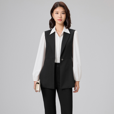 【航妈专享】姚领YAOLY秋新品黑色马甲847K33772