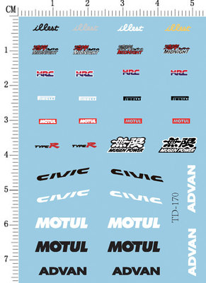 无限type-RHRC湾岸模型水贴纸