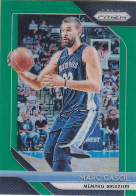 NBA帕尼尼球星卡1819Prizm普卡绿折#136马克-加索尔