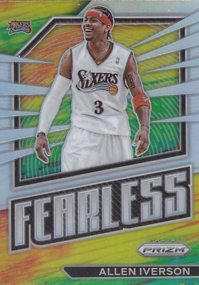 NBA球星卡Prizm2223特卡银折Fearless凑套#3艾佛森