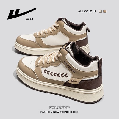 回力女鞋高帮鞋男2023新款秋季潮流百搭厚底透气运动休闲板鞋