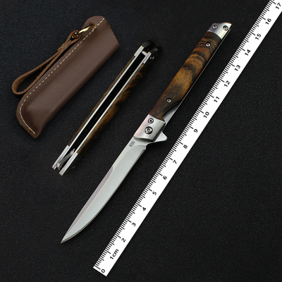 高端大马士钢头M390神笔小刀户外折叠随身便携刀野外高硬度锋利刀