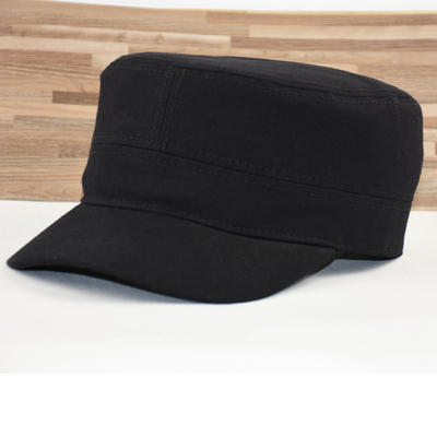 加深超高版全黑光身大头围平顶帽