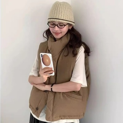 保暖鹅绒羽绒马甲女时尚背心外套