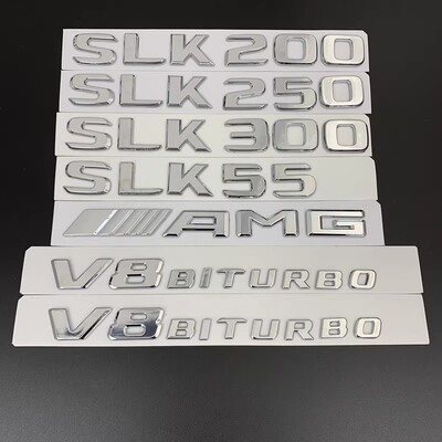 适用奔驰SLK200 SLK300 SLK350 SLK55 AMG后尾标数字车贴车标车贴