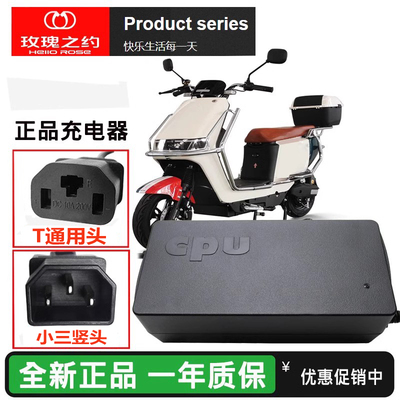 电动车原装玫瑰之约充电器智能