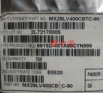 MX29LV400CBTC-90  MXIC	TSOP48  全新进口原装现货 可直拍