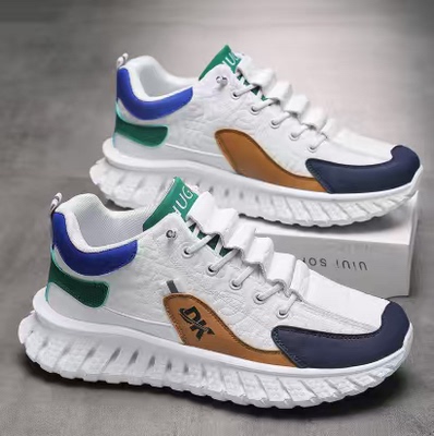 HAGEDAN外贸原单新款皮面潮流运动潮鞋男女款鞋厚底休闲运动鞋