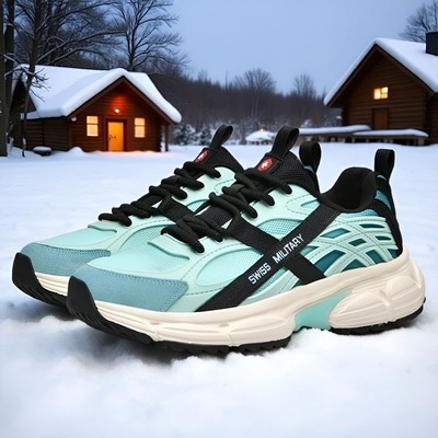 瑞士军工秋冬款减震防滑跑步休闲鞋男户外透气跑步软底运动鞋