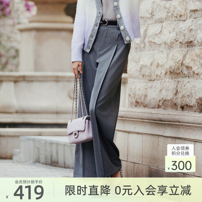 歌蒂诗春季专柜新款时尚个性设计宽松舒适阔腿裤女 8E33K3396