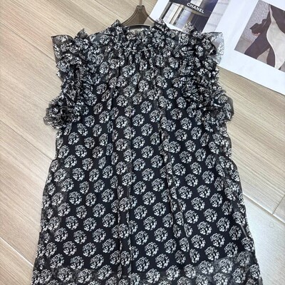 LC-碎花木耳花边减龄显瘦小衫(不含背心只卖小衫)YS358-G322