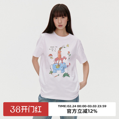 原创插画/宽松落肩/短袖T恤