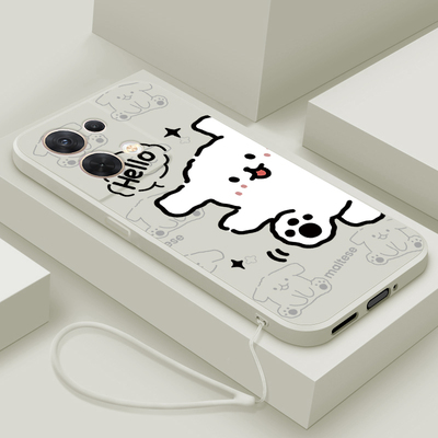 适用opporeno8手机壳新款reno8pro液态硅胶保护套por潮男女生reno8pro+镜头全包防摔pr0十软壳卡通可爱hello