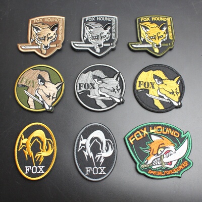 猎狐刺绣魔贴章狐狸个性背包贴