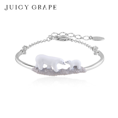 原创北极熊手镯立体熊银手链礼物