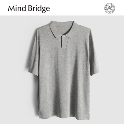 MindBridge【凉感天丝】商务休闲翻领针织衫短袖POLO衫T恤男 MA3V