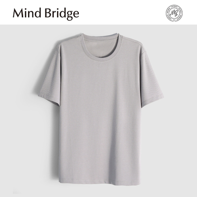 MindBridge【桑蚕丝天丝混纺】高端冰凉抗皱休闲短袖T恤男夏 MA0P
