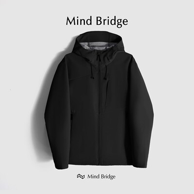 MindBridge【街头画报】户外防风加绒保暖连帽运动休闲夹克 M4374