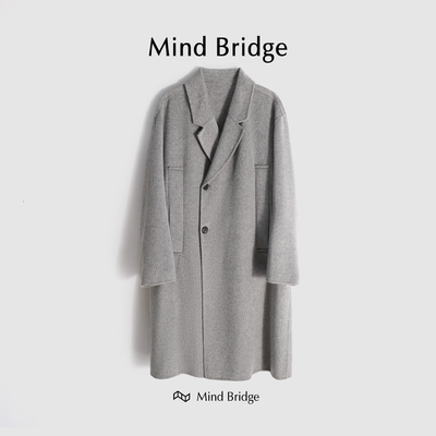 MindBridge羊毛冬呢大衣防风保暖