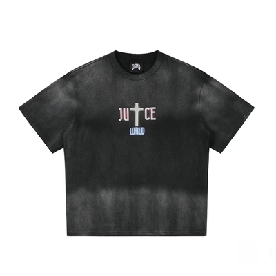 Juice WRLD十字架后背满印LOGO时尚百搭圆领短袖T恤