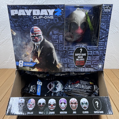 payday2收获日掠夺日小丑面具钥匙扣盲盒盲袋挂件手办摆件玩具