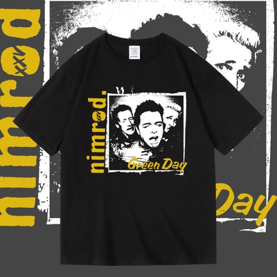 欧美greenday绿日摇滚朋克音乐节乐队周边纯棉短半袖T恤男女夏季