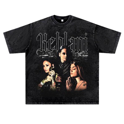 美式复古水洗做旧说唱嘻哈rapper厂牌kehlani柯兰尼潮流短半袖T恤