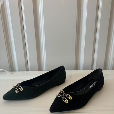 STELLALUNA新款羊翻毛皮单鞋女鞋