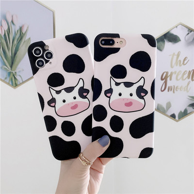 卡通奶牛纹vivos6手机壳x9/x20/x21前后置硅胶x23防摔y66/y67/y85/y93/y97/y7s/y3/y5s/x27/x30pro/x50保护套