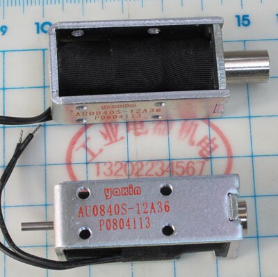 进口 正品 YAXIN AU0840S-12A36  电磁铁 DC12V 500MA 行程：10MM