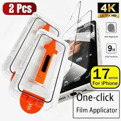 2Pcs Ultra HD Tempered Glass For iPhone 17 16 15 14 13 Pro M