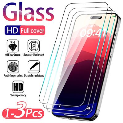 3-1Pcs HD Tempered Glass for iPhone 16 15 14 Plus 16E Screen