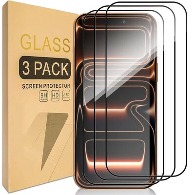 1-3Pcs HD Clear Glass Screen Protector for iPhone 16 17 Pro