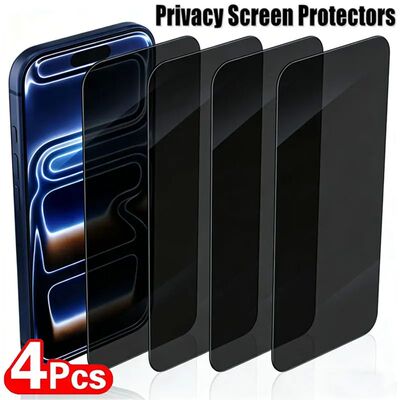 4PCS Anti Spy Tempered Glass For iPhone 17 Pro Max Air 16 11