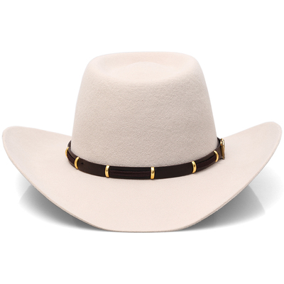 denla圆顶羊绒藏式弯檐骑士礼帽