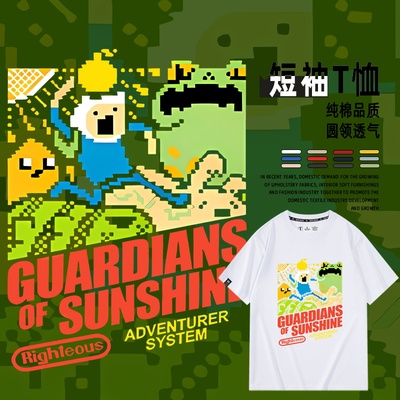 休闲宽松纯棉情侣短袖