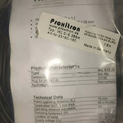 议价寻￥￥德国 proxitron IKL015.38SA 感测器