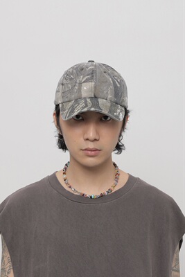 美式复古街头做旧小众迷彩鸭舌帽