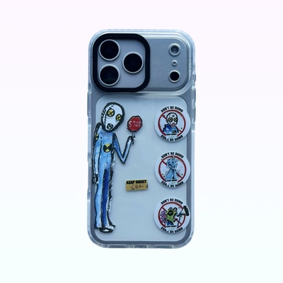 sideline原创DONT BE DUMB专辑封面全包硅胶透明软壳asap rocky iPhone17promax嘻哈说唱保护壳ip16