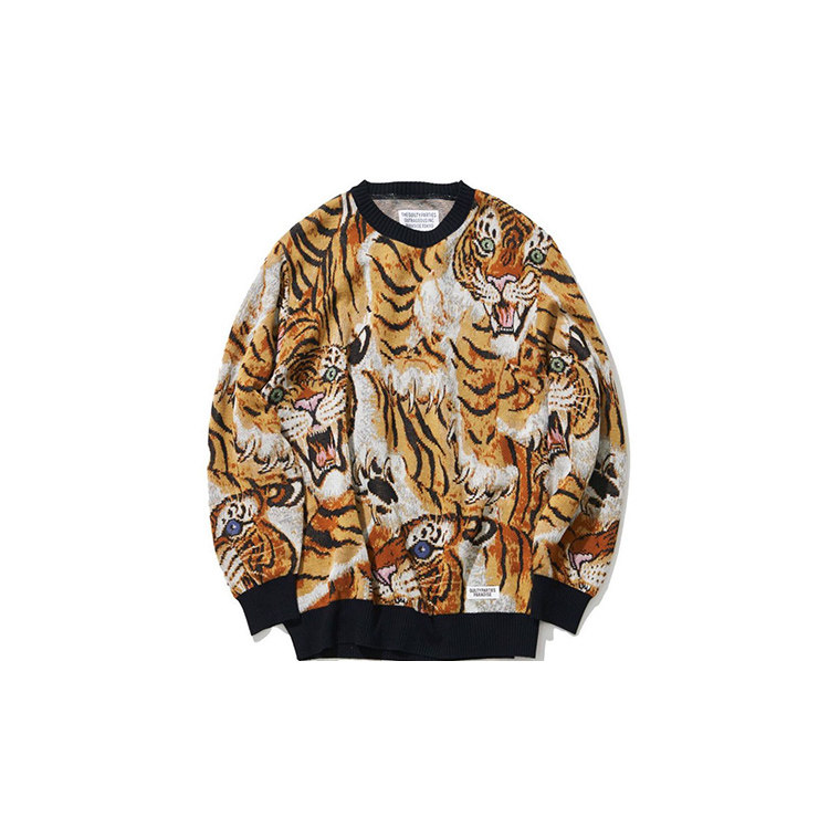 ［5折］WACKO MARIA JACKUARD SWEATER老虎毛衣