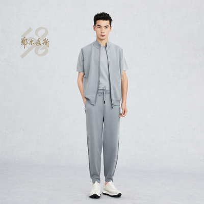 鄂尔多斯1980四平空转舒适针织裤男休闲运动裤C155G4001