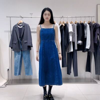 TKY SHOP女士牛仔吊带连衣裙10H1WA03F109