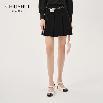 秋水伊人女装春款半身裙短裙百褶裙13112BF091005
