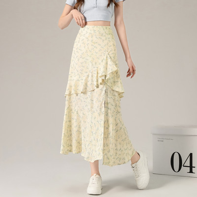 不规则碎花半身裙21042HJT0773